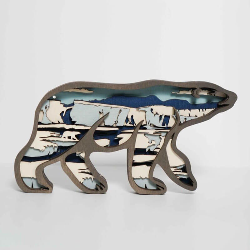 Polar Bear Carving Handcraft Gift - FreedPick