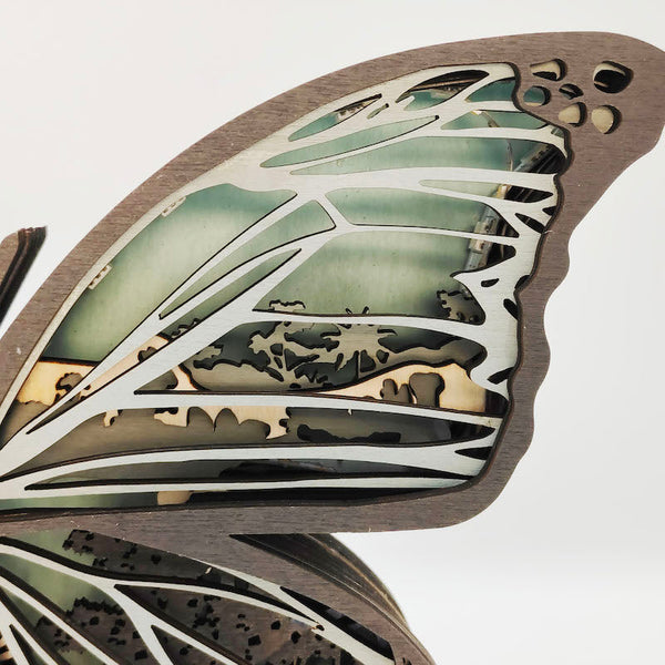 Blue Morpho Butterfly Carving Handcraft Gift - FreedPick