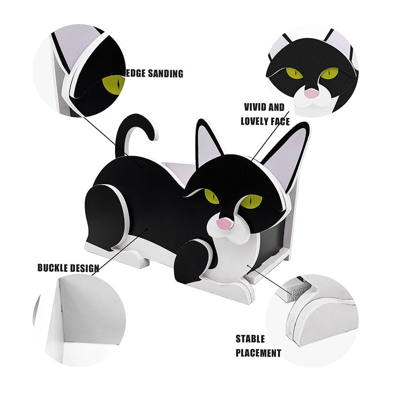 Black And White Cat Planter AP080 - FreedPick