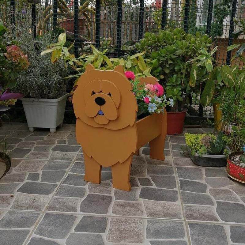 Yellow Chow Chow Planter AP018 - FreedPick
