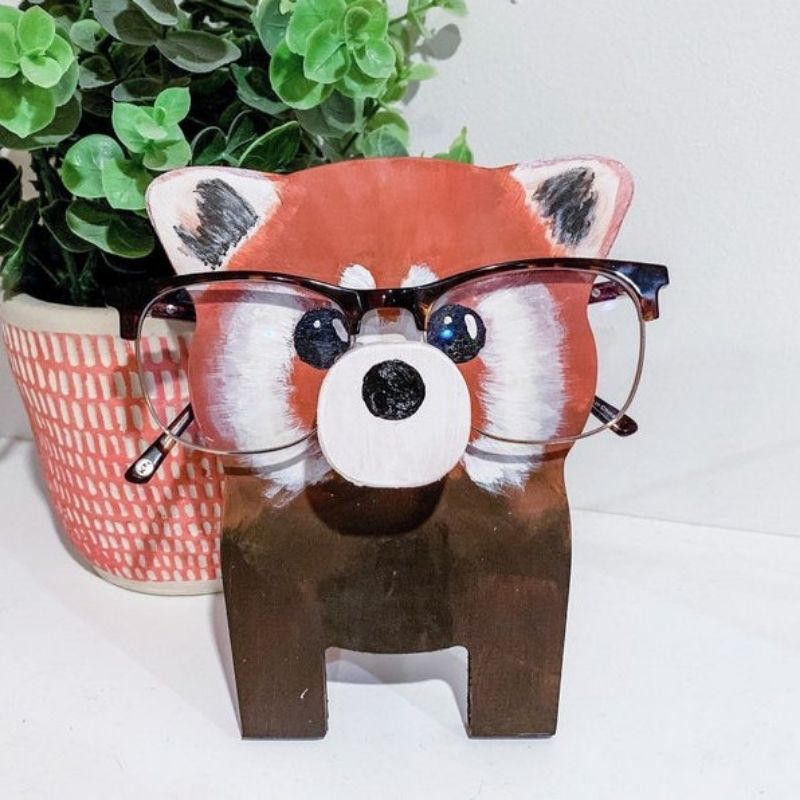 Handmade Glasses Stand Red Panda - FreedPick