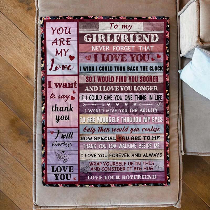To My Girlfriend - From Boyfriend - B200 - Premium Blanket - FreedPick