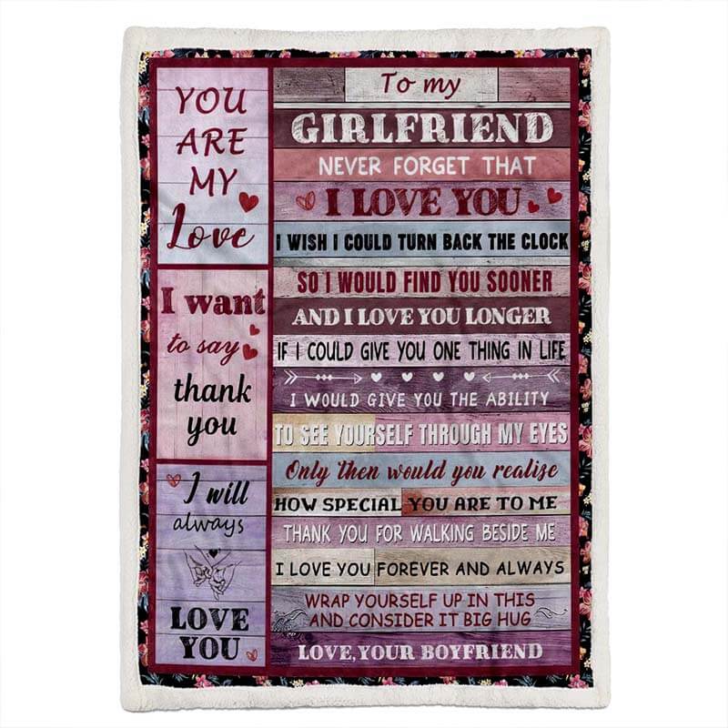 To My Girlfriend - From Boyfriend - B200 - Premium Blanket - FreedPick