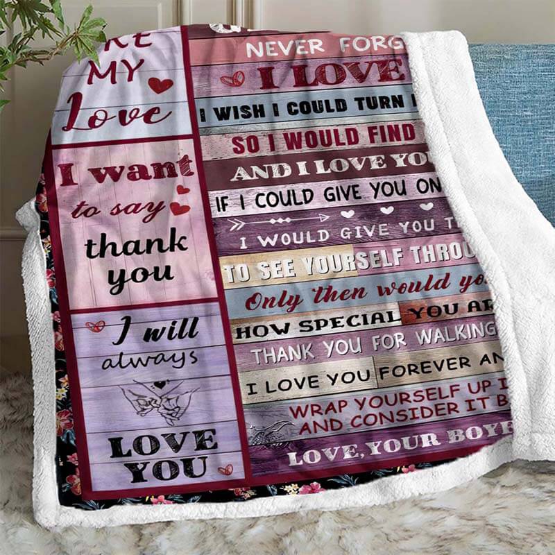 To My Girlfriend - From Boyfriend - B200 - Premium Blanket - FreedPick