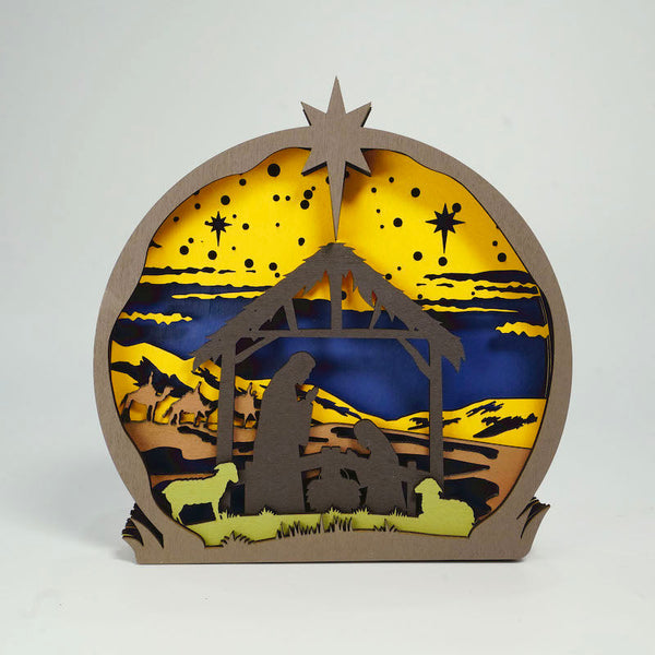 Nativity Scene Carving Handcraft Gift - FreedPick