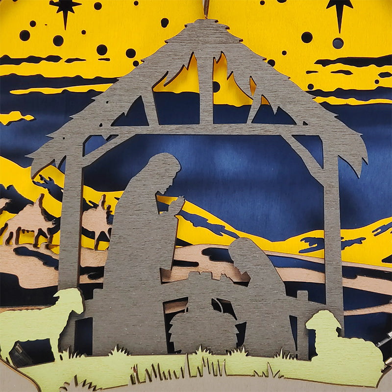 Nativity Scene Carving Handcraft Gift - FreedPick